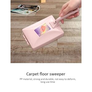 Eioflia Carpet Debris Brush Double-Roller Sofa Sweeper Handheld Dusting Cleaner Pink.