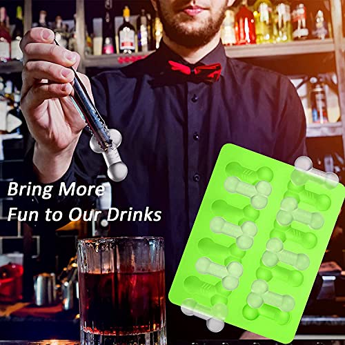 YSBZChu 3D Ice Silicone Mold,Funny Shape Ice Cube Tray,1 pcs Easy Reusable BPA Free Chocolate Sugar Tools Baking Molds for Single Bar Party Birthday Cocktails Beverages Frozen Drinks Coffee (B)