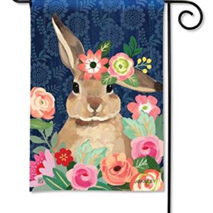 BreezeArt - Bunny Bliss Decorative Garden Flag 12x18 inch - Premium Quality SolarSilk - Made in the USA by Studio-M