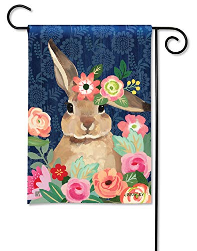 BreezeArt - Bunny Bliss Decorative Garden Flag 12x18 inch - Premium Quality SolarSilk - Made in the USA by Studio-M