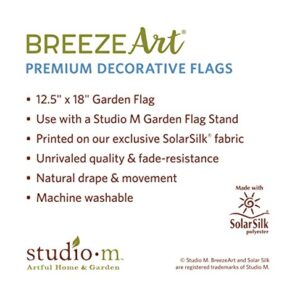 BreezeArt - Bunny Bliss Decorative Garden Flag 12x18 inch - Premium Quality SolarSilk - Made in the USA by Studio-M