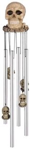 stealstreet ss-g-41877 wind chime round top skull hanging garden porch decoration windchime