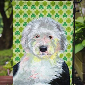 Caroline's Treasures LH9216GF Old English Sheepdog St. Patrick's Day Shamrock Portrait Flag Garden Size, Garden Size, multicolor