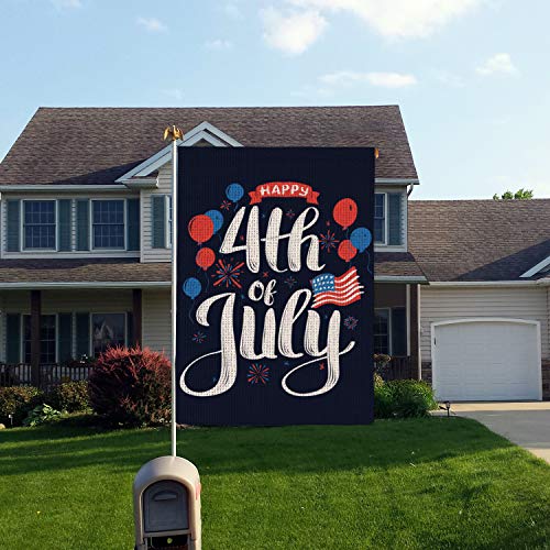 4th of July Garden Flag Vertical Double Sided |Yard Decor & Decoration Outdoor -12x18 Inch