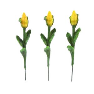 tg,llc treasure gurus 3pc miniature corn stalks fairy garden farm ornament set mini plant dollhouse decor accessory