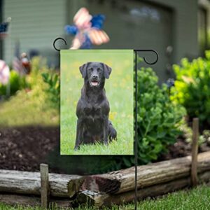 Hokkien Black Labrador Retriever Dog Garden Flag Double Sided 12 x 18 Inch, Yard Flags, Decorative Small Garden Flags, Outdoor Lawn and Garden Décor