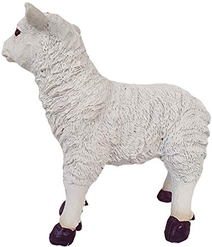 Taotenish Sheep Statues Resin Goat Lamb Statue Outdoor Statues for Garden Decor, Wedding Party Decor - Standing Left