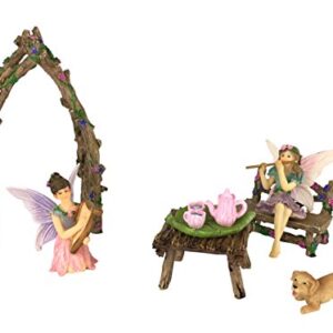 Musical Sisters Fairy Garden Set: 7 Pieces Miniature Fairy Garden Accessory