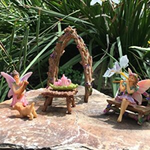 Musical Sisters Fairy Garden Set: 7 Pieces Miniature Fairy Garden Accessory