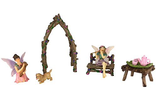 Musical Sisters Fairy Garden Set: 7 Pieces Miniature Fairy Garden Accessory