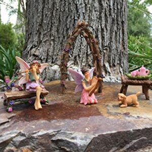 Musical Sisters Fairy Garden Set: 7 Pieces Miniature Fairy Garden Accessory