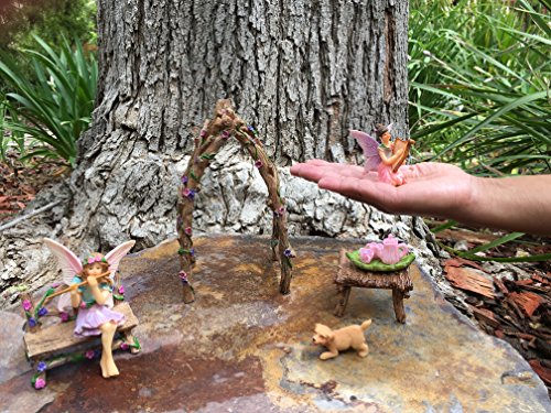 Musical Sisters Fairy Garden Set: 7 Pieces Miniature Fairy Garden Accessory