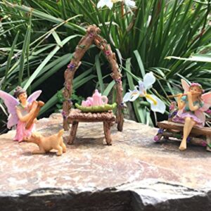 Musical Sisters Fairy Garden Set: 7 Pieces Miniature Fairy Garden Accessory