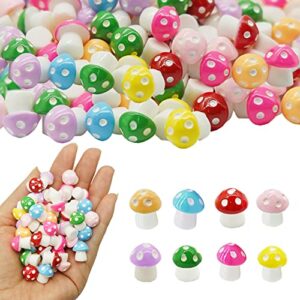 aweelon 160 pcs tiny mushrooms mini figurines miniature cute colorful mushroom figurines indoor outdoor mushroom statue decor mushroom decoration for garden landscape bonsai craft ornament