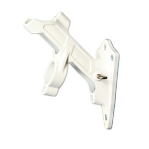 Toland Home Garden 2-Position White Metal Bracket Holder for House Flag 1" Diameter Pole - 410111