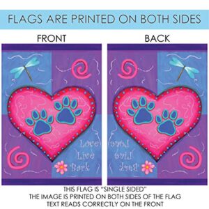 Toland Home Garden 112623 Love Live Bark Valentine Flag 12x18 Inch Double Sided Valentine Garden Flag for Outdoor House V-Day Flag Yard Decoration