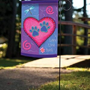 Toland Home Garden 112623 Love Live Bark Valentine Flag 12x18 Inch Double Sided Valentine Garden Flag for Outdoor House V-Day Flag Yard Decoration