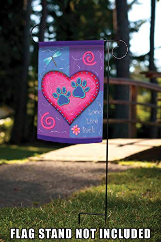 Toland Home Garden 112623 Love Live Bark Valentine Flag 12x18 Inch Double Sided Valentine Garden Flag for Outdoor House V-Day Flag Yard Decoration