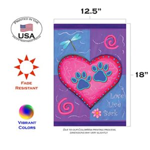 Toland Home Garden 112623 Love Live Bark Valentine Flag 12x18 Inch Double Sided Valentine Garden Flag for Outdoor House V-Day Flag Yard Decoration