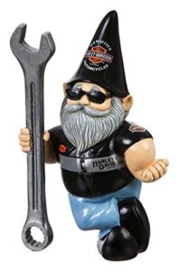 harley-davidson mechanic male polystone garden gnome, 8.5 x 5 in. 544902d