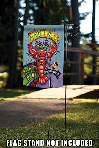 Toland Home Garden 112605 Celebration Crustacean Mardi Gras Flag 12x18 Inch Double Sided for Outdoor Party House Yard Decoration