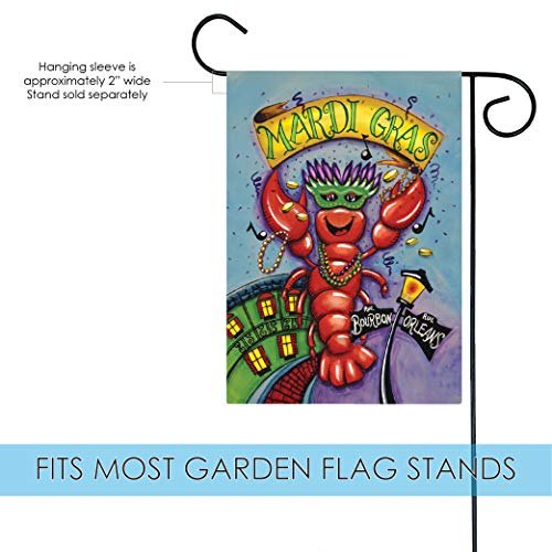 Toland Home Garden 112605 Celebration Crustacean Mardi Gras Flag 12x18 Inch Double Sided for Outdoor Party House Yard Decoration