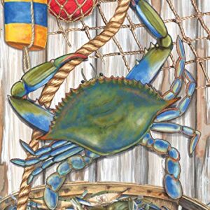 Blue Crab Bushel Summer House Flag Nautical 28" x 40" Briarwood Lane