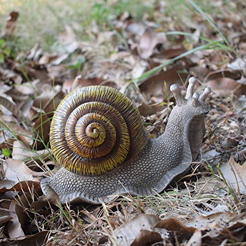 Snail Resin Animal Garden Statue Outdoor and Garden Decor Patio Yard (Snail 7 inch)