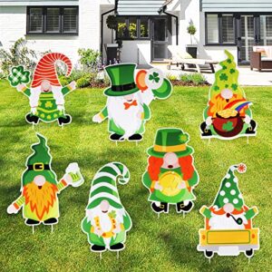 st patrick’s day decorations yard signs leprechaun gnomes irish shamrock saint patty’s lawn garden outdoor yard decor with stakes