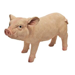 design toscano piggy garden statue porker, multicolored 6.5″wx15.5″dx8.5″h