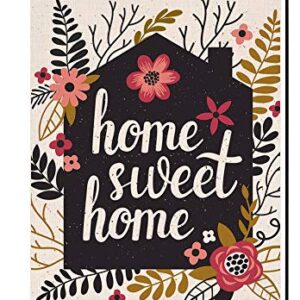 BLKWHT Home Sweet Home Garden Flag Vertical Double Sided Spring Summer Yard Outdoor Decorative 12.5 x 18 Inch