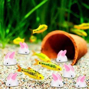 120 Pieces Mini Bunny Sheep Duck Figurines Bulk Rabbit Sheep Duck Miniature Figurines Resin White Cute Animals Miniature Sheep Bunny Duck Figures Mini Bunny Sheep Duck for Home Decoration (Rabbit)