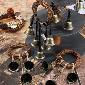 4 Pieces Wiccan Bell Wind Chimes Witch Wind Chimes Door Hanger 3.1 Inch Hanging Witch Bells Protection Witchcraft Home Decor for Patio Garden Boho Home Decor (Elegant Style)