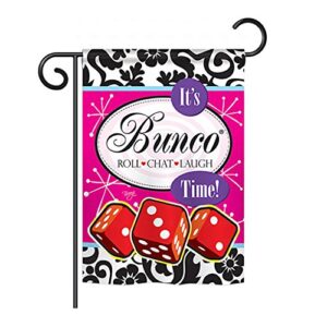 breeze decor g165098 it’s bunco time interests-everyday hobbies decorative vertical garden flag, 13″ x 18.5″, multi-color