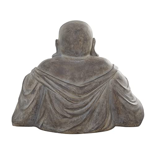 Deco 79 Magnesium Oxide Buddha Indoor Outdoor Meditating Garden Sculpture, 23" x 19" x 18", Brown