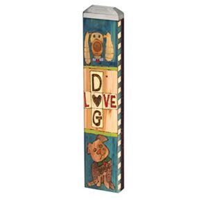 Studio M Lessons from My Dog 13" Mini Art Pole Small Decorative Indoor/Outdoor Garden Post, Great Gift, Stake Included for Easy Installation, No Digging - Made in The USA