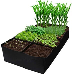 fabric raised garden bed 6x3x1ft garden grow bed bags for growing herbs, flowers and vegetables 128 gallon