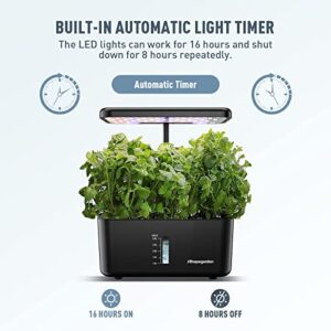 Indoor Garden Hydroponic Growing System: Plant Germination Kit Aeroponic Herb Vegetable Growth Lamp Countertop with LED Grow Light - Hydrophonic Planter Grower Harvest Veggie Lettuce