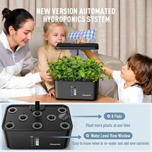 Indoor Garden Hydroponic Growing System: Plant Germination Kit Aeroponic Herb Vegetable Growth Lamp Countertop with LED Grow Light - Hydrophonic Planter Grower Harvest Veggie Lettuce