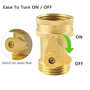 Jet Nozzle Water Hose High Pressure with Garden Hose Shutoff Valve Brass Heavy Duty 3/4" GHT Connector 4 Pack