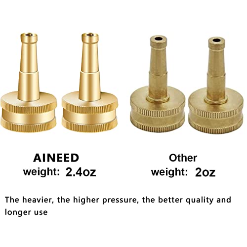 Jet Nozzle Water Hose High Pressure with Garden Hose Shutoff Valve Brass Heavy Duty 3/4" GHT Connector 4 Pack