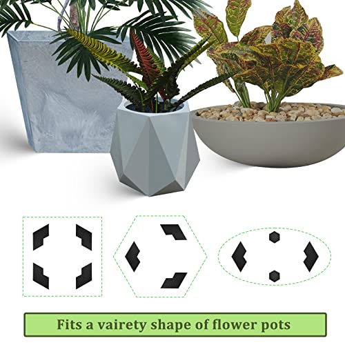 SNAIL GARDEN 40Pcs Invisible Pot Feet, Composable Hexagon Flower Pot Feet Risers for Muti-Styles Pots, Nonslip Gardening Pot Feet Pads for Indoor Outdoor Planters Garden Plant Pots Flowers