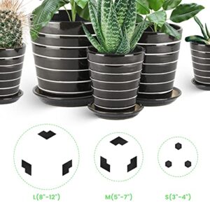 SNAIL GARDEN 40Pcs Invisible Pot Feet, Composable Hexagon Flower Pot Feet Risers for Muti-Styles Pots, Nonslip Gardening Pot Feet Pads for Indoor Outdoor Planters Garden Plant Pots Flowers