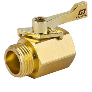 hqmpc super heavy duty 3/4″ brass shut off valve garden hose shut off valve garden hose connector 1 pc