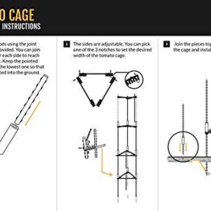 K-Brands Tomato Cage - Premium Tomatoes Plant Stakes Support Cages Trellis for Garden and Pots (3 Pack - Extra Tall Upto 68 inches)