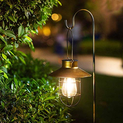 Dualshine 2 Pack Shepherd Hook 35 inch Tall Garden Outdoor Hook for Hanging Solar Light, Bird Feeders, Lanterns, Mason Jars, Garden Stake and Wedding Decor (Black)