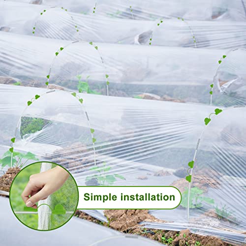 XYADX Greenhouses for Outdoors Garden Stakes Greenhouse Hoops 3.5 Ft Long DIY Greenhouse Hoops for Garden Netting and Greenhouse Hoops for Raised Beds with Greenhouse Clamps - 50PCS