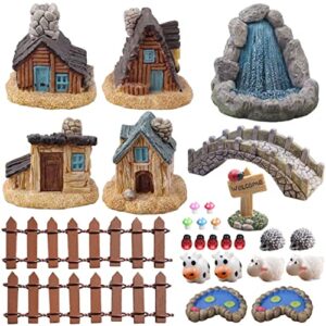 bezalel fairy garden accessories – upgrade fairy garden kit fairy garden supplies miniatures figurines for micro landscape plant pots bonsai craft decor terrarium decor – fairy garden decor 25pcs