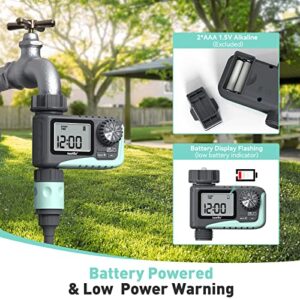 RAINPOINT Sprinkler Timer Outdoor, Water Timer for Garden Hose Faucet, Programmable Water Timer with Rain Delay/Manual, V2, 2023 Release