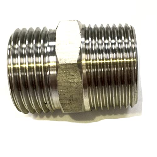 Fuoequl Stainless Steel Garden Hose Adapter Convert to NPT 3/4 npt to 3/4 Garden hose